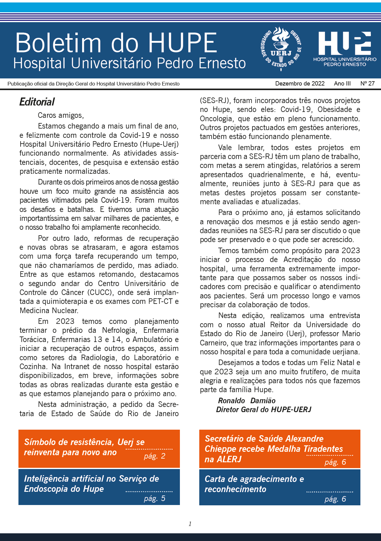 HUPE – Hospital Universitário Pedro Ernesto